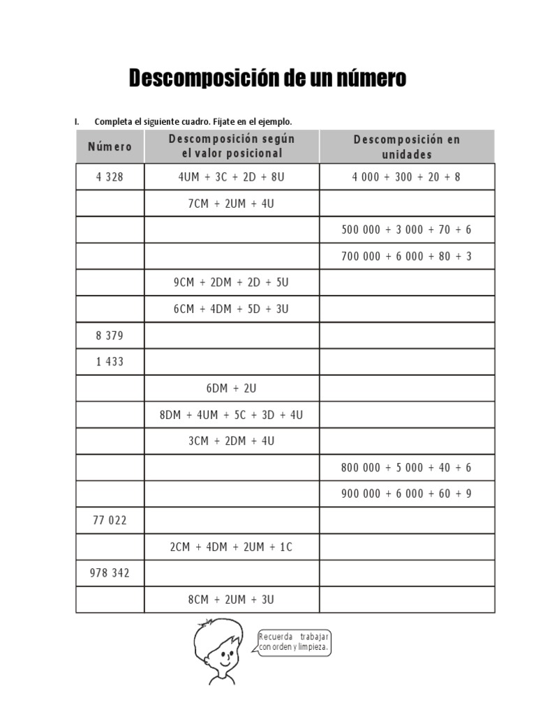 Ejercicios de Descomposición Numérica | PDF | Informática | Tecnología