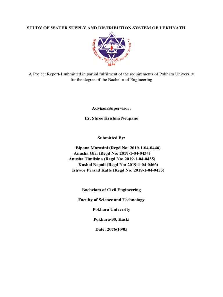 Project I Final 123456789 | PDF | Water | Water Supply