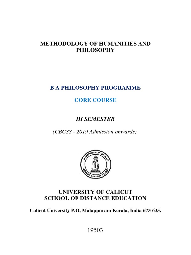 Methodology in Humanities and Philosophy | PDF | Science | Socrates
