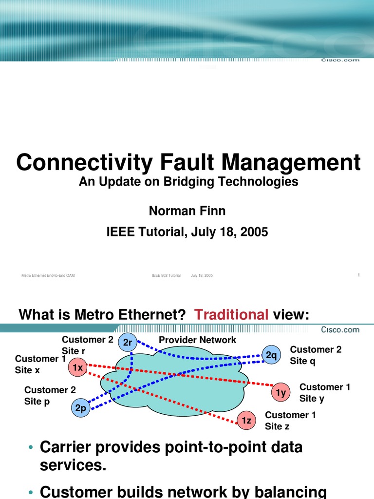 Metro Ethernet Connectivity Fault Management | PDF | Multiprotocol ...