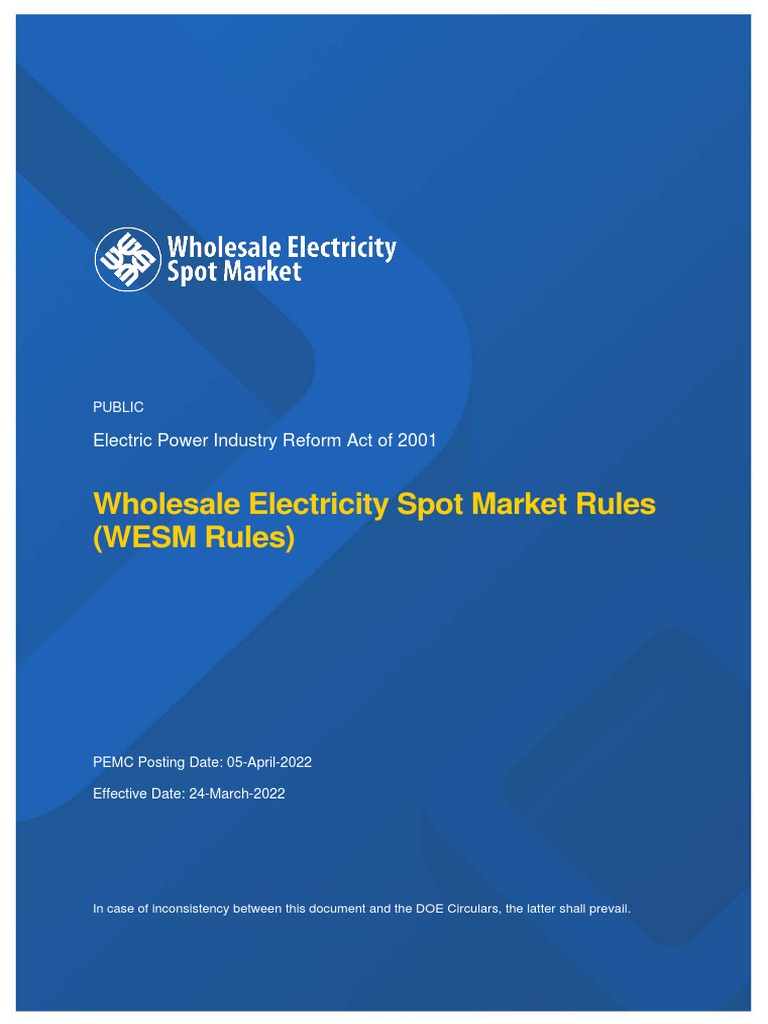 Wesm Rules As of 24mar2022 (PR) Final | PDF | Business
