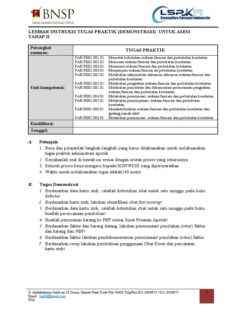 Lembar Kerja Asesi Tahap 2 | PDF