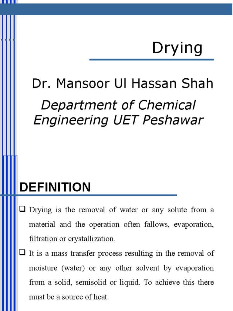 Lecture Drying 2 & 3 | PDF | Water | Solid