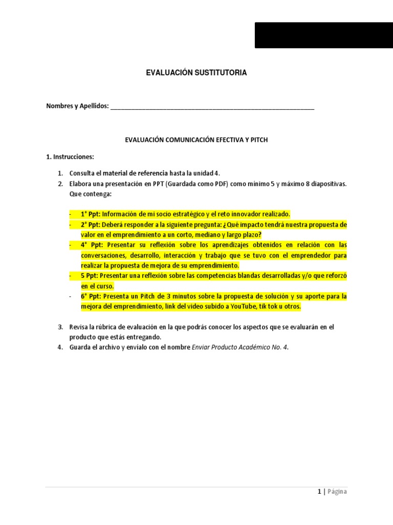 Evaluación Sustitutoria Laboratorio Avanzado de Innovación y Liderazgo ...