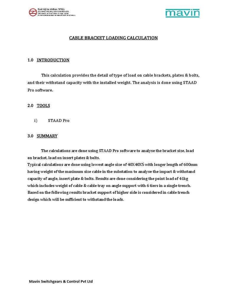 R0 Trench Bracket, Bolt & Plate Loading Calculations | PDF | Screw ...