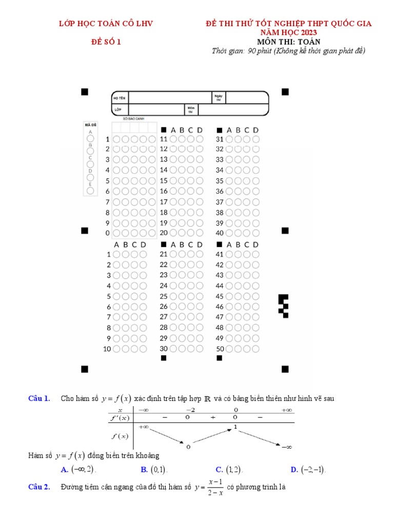 1 HDG ĐỀ ÔN ĐH | PDF