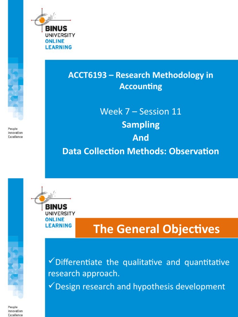 Ppt7 Sampling And Data Collection Methods Interview And Observation Pdf Sampling Statistics