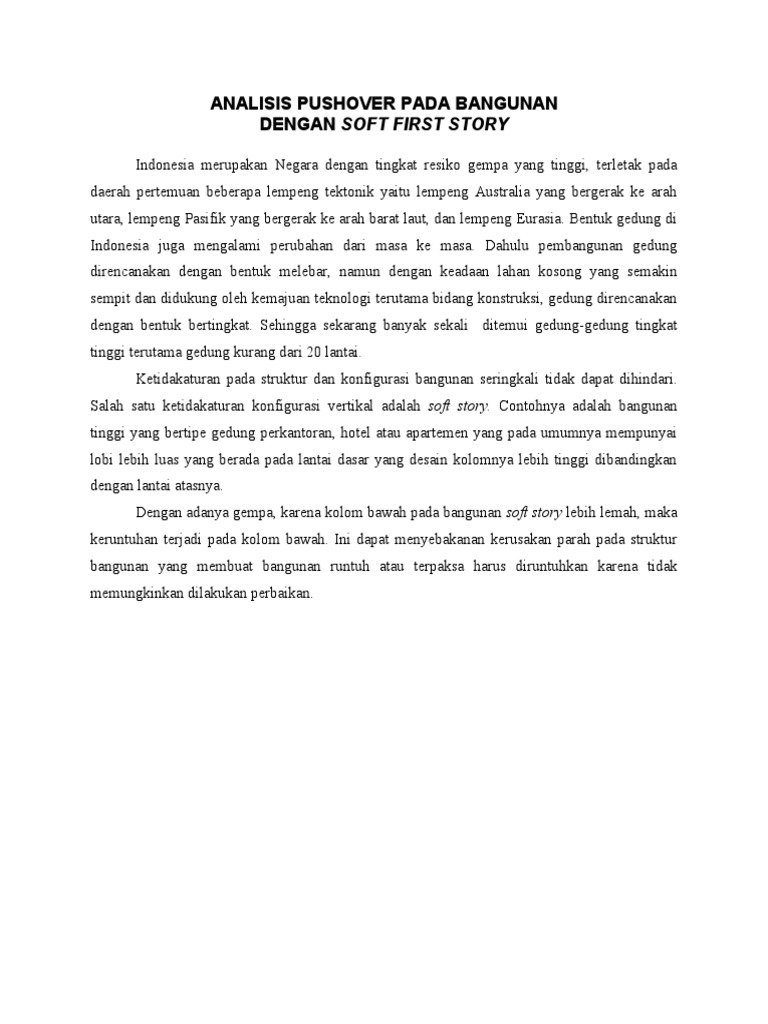 Analisis Pushover Pada Bangunan | PDF