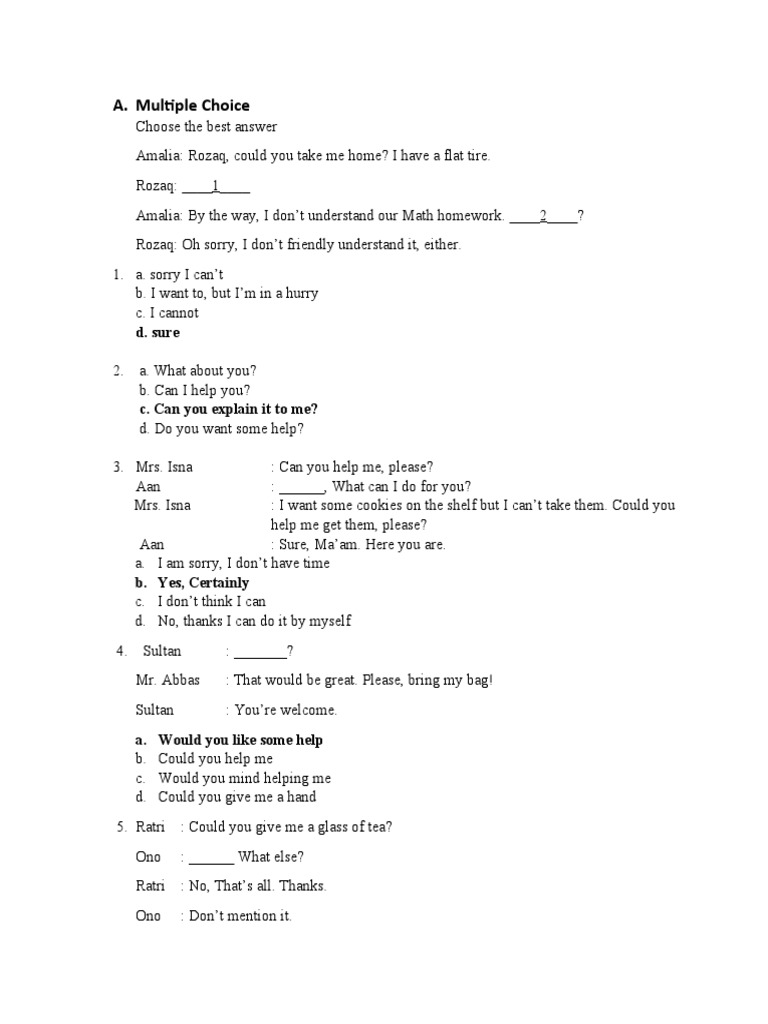 Multiple Choice Questions Practice | PDF