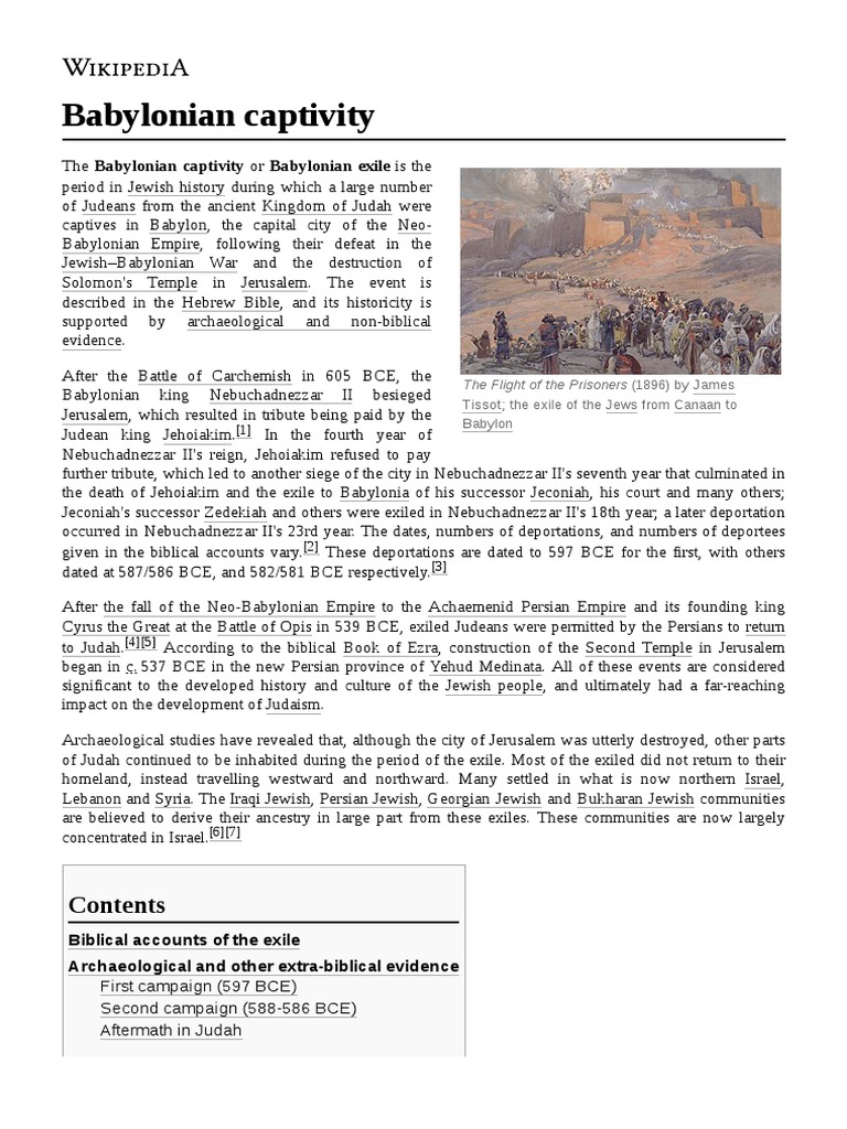 Babylonian Captivity | PDF | Babylonian Captivity | Kingdom Of Judah