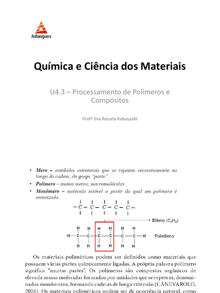 U4 3+-+Processamento+de+Polímeros+e+Compósitos | PDF | Material ...