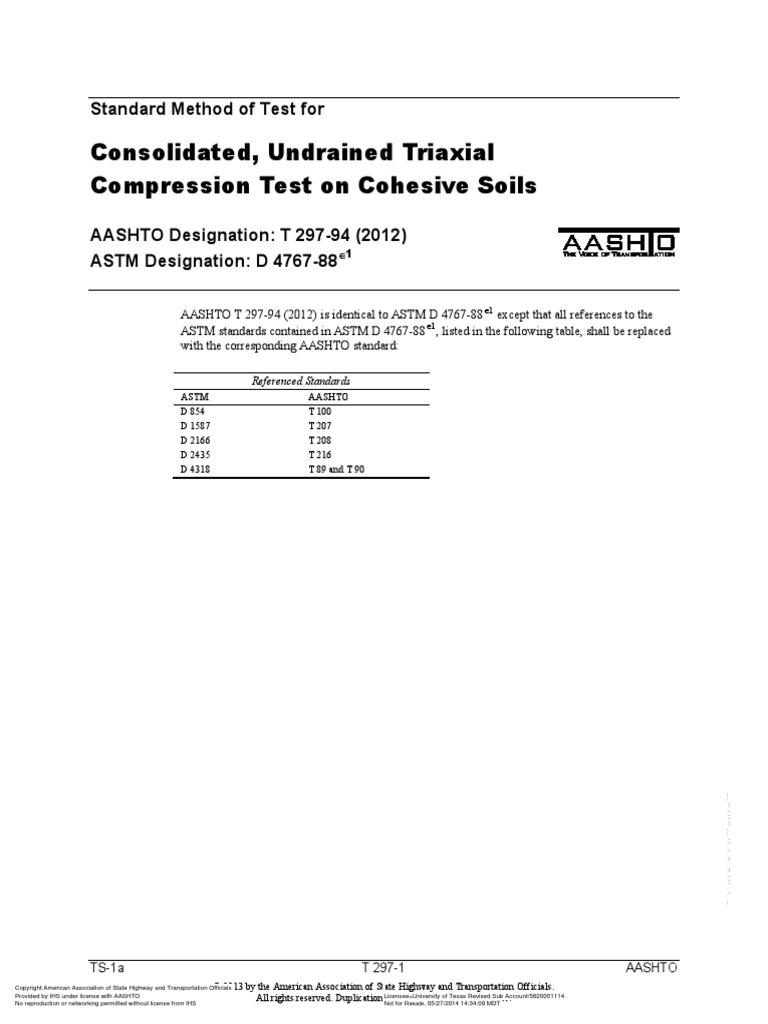 AASHTO Designation T 297-94 (2012) | PDF | Business Law | Civil Law ...