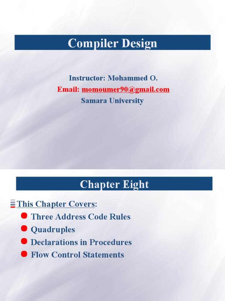 Chapter 8 Intermediate Language Pdf Boolean Data Type Subroutine