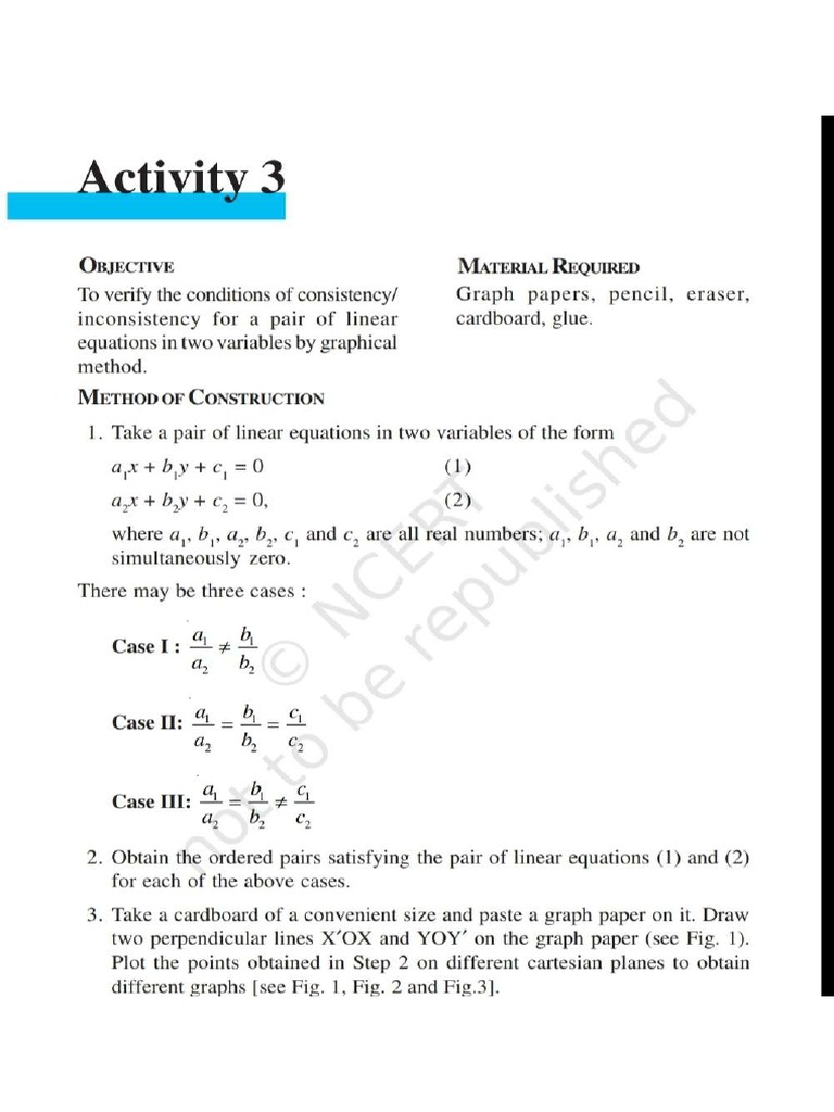 Class 10 Maths Activity | PDF
