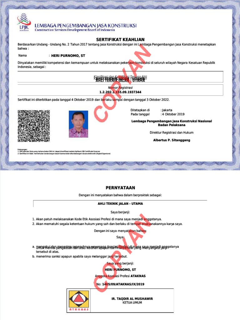 PDF Scan Sertifikat Personil - Compress | PDF