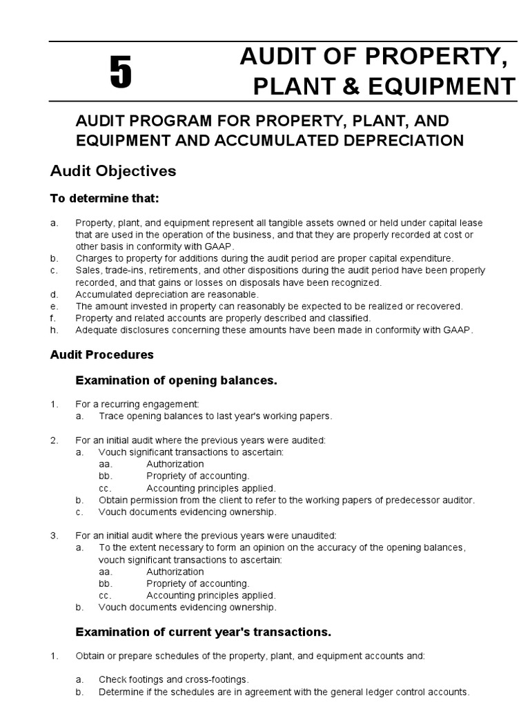 Audit 2 - Topic5 | PDF | Depreciation | Financial Accounting