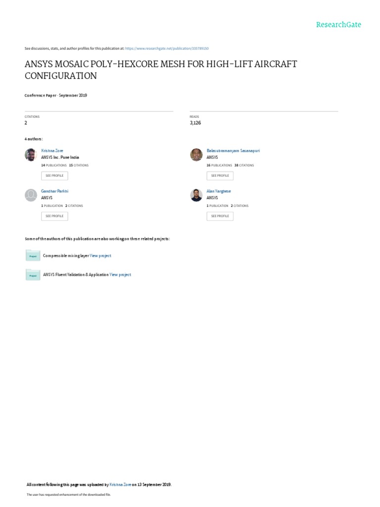 ANSYS Mosaic Poly Hexcore Mesh For High Lift Aircraft Configuration ...