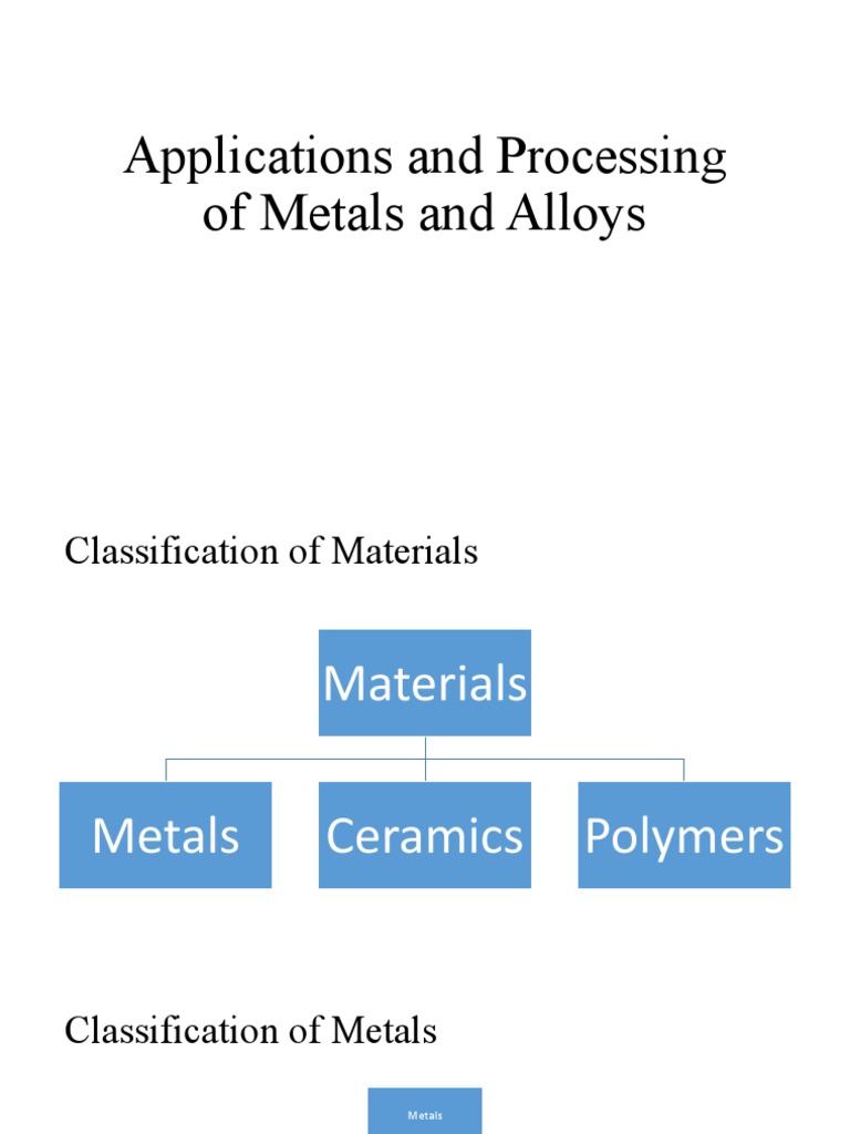 Applications of Metals and Alloys | PDF | Steel | Heat Treating