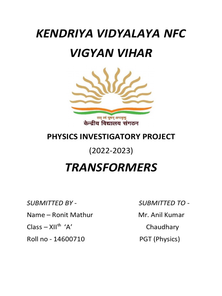 Physics Investigatory Download Free Pdf Transformer Electromagnetic Induction