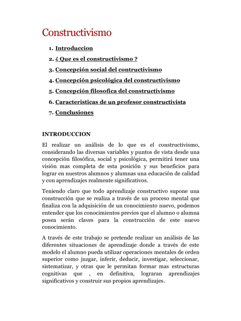 Constructivismo | PDF