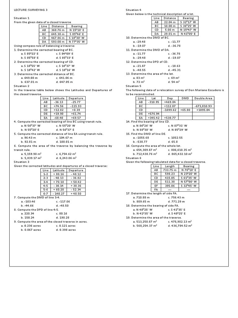 PS - Elementary Surveying Part 1 | PDF
