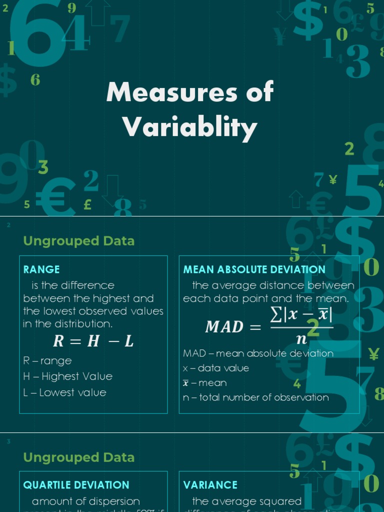 Measures Of Variability 32729 Pdf Variance Standard Deviation