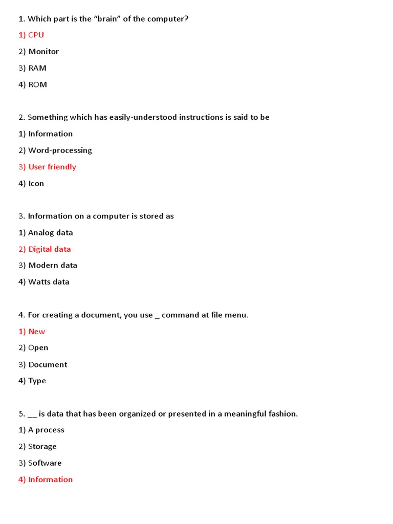 Computer Set - 8 | Download Free PDF | Computer Data Storage | Computer File