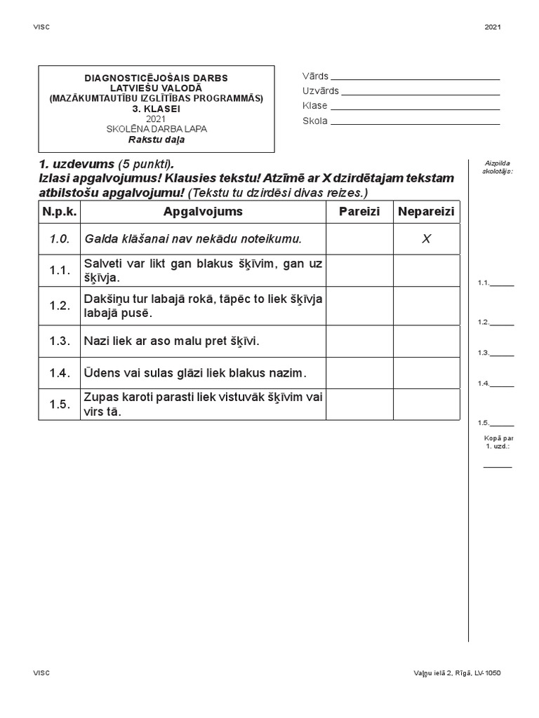 3kl DD Valsts Valoda 2021 | PDF