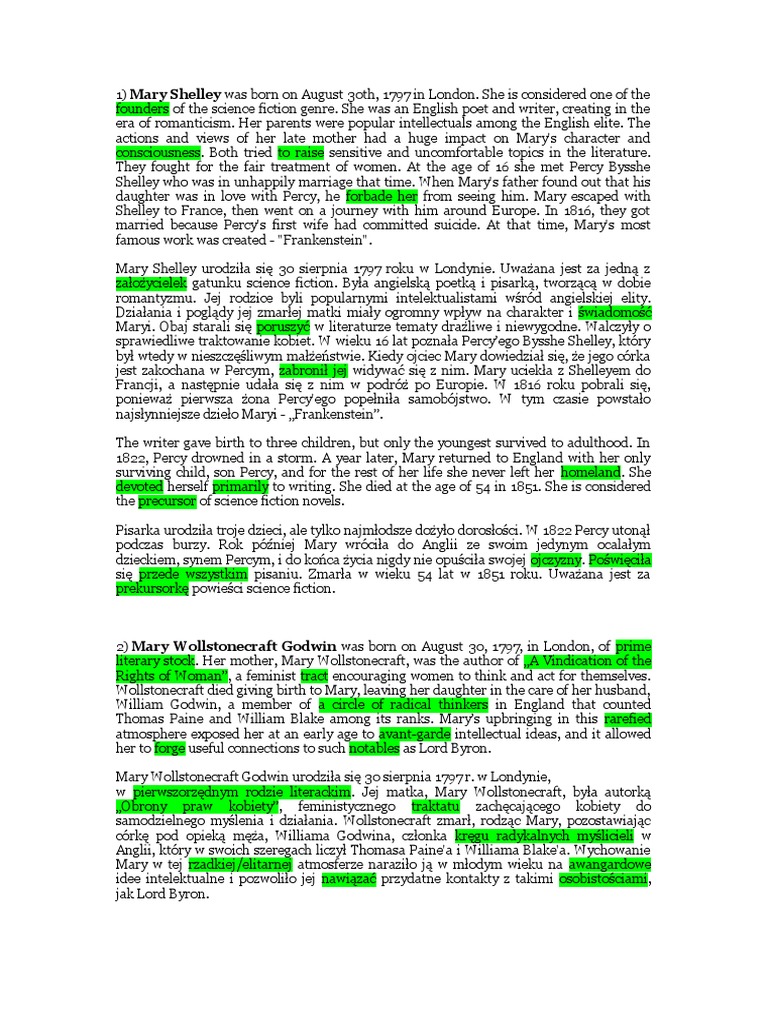 Mary Shelley - Frankenstein | PDF