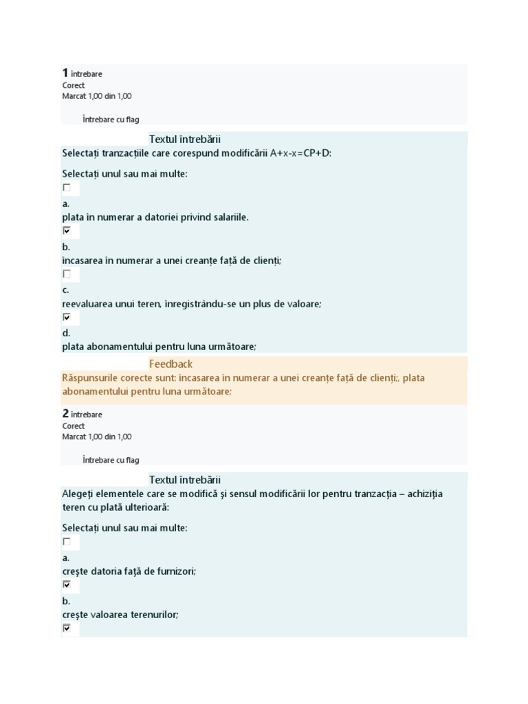 TC4 Modificari Bilantiere - Rezolvat | PDF