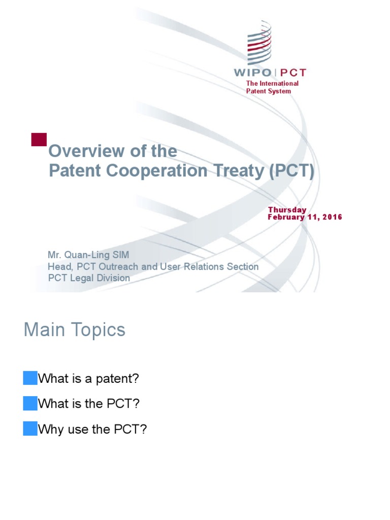 Overview of The Patent Cooperation Treaty (PCT) | PDF | Patent Application | Glossary Of Patent ...