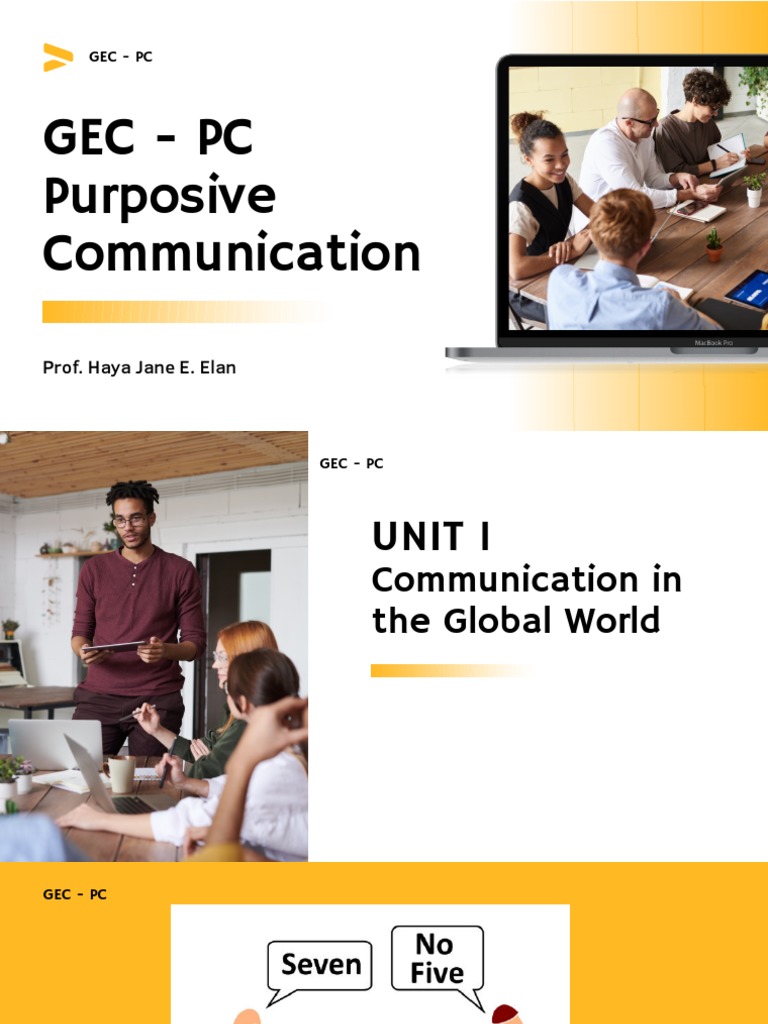 Purposive Communication | PDF | Communication | Nonverbal Communication