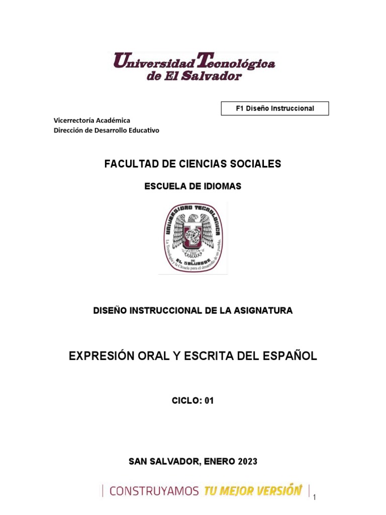 DISEÑO INSTRUCCIONAL DE EXOE 2023-Castellano actualizado | PDF ...