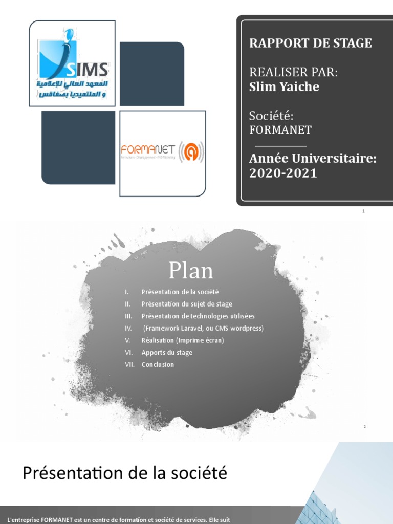 Presentation PFA | PDF | Application | Planification