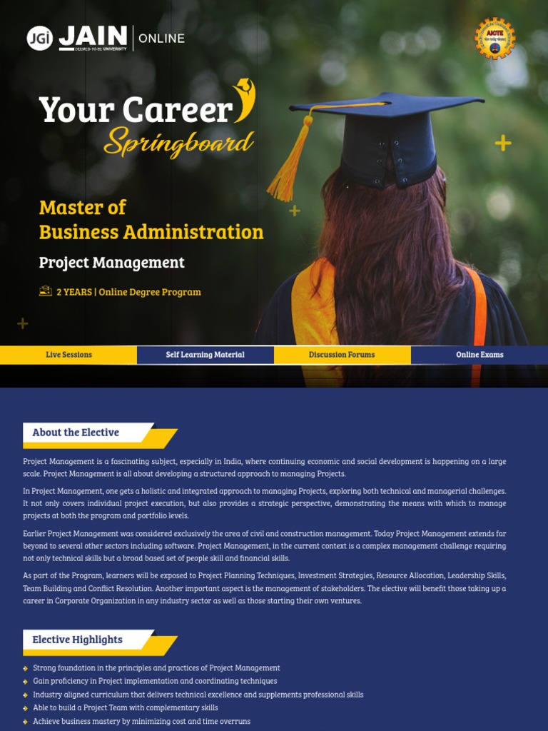 MBA in Project Management Overview | PDF | Project Management | Business