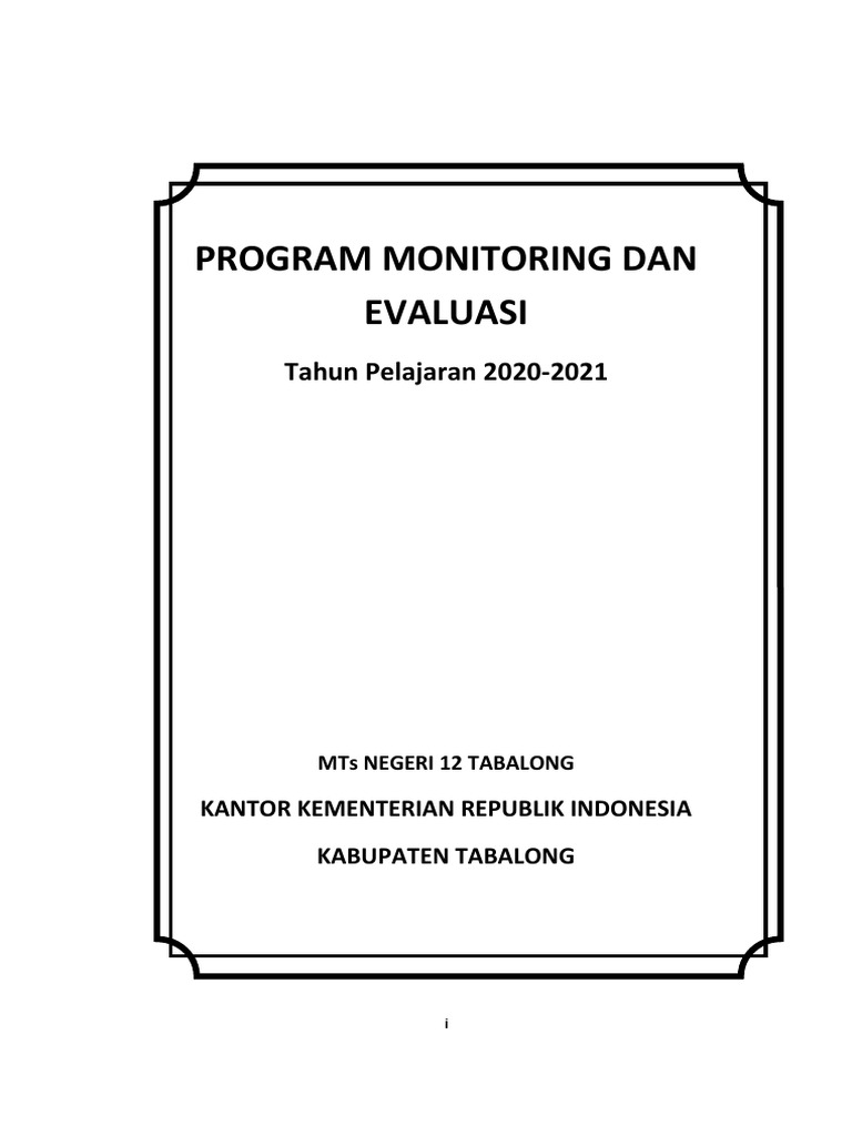 Program Monitoring Dan Evaluasi | PDF