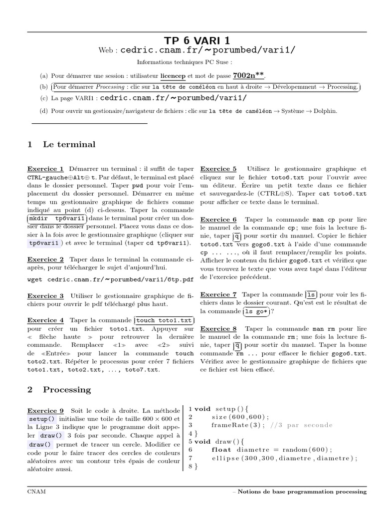 TP 6 | PDF | Fichier texte | Informatique