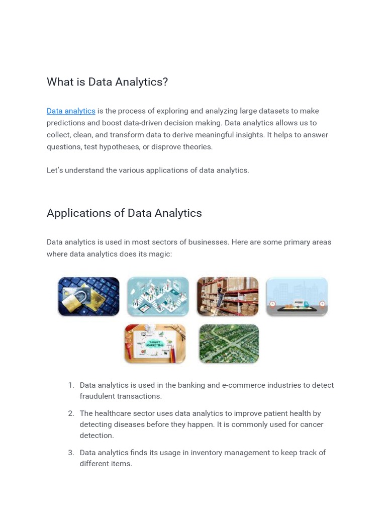 Data Analytics | PDF | Analytics | Data Analysis