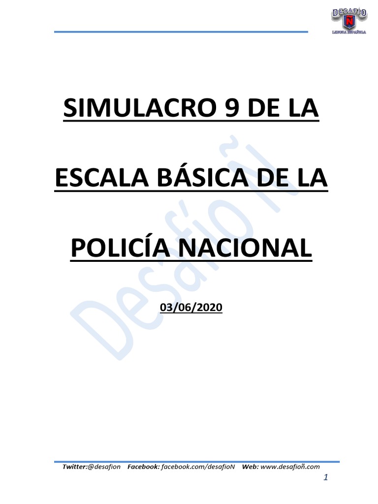 Cuadernillo Simulacro 9 | PDF