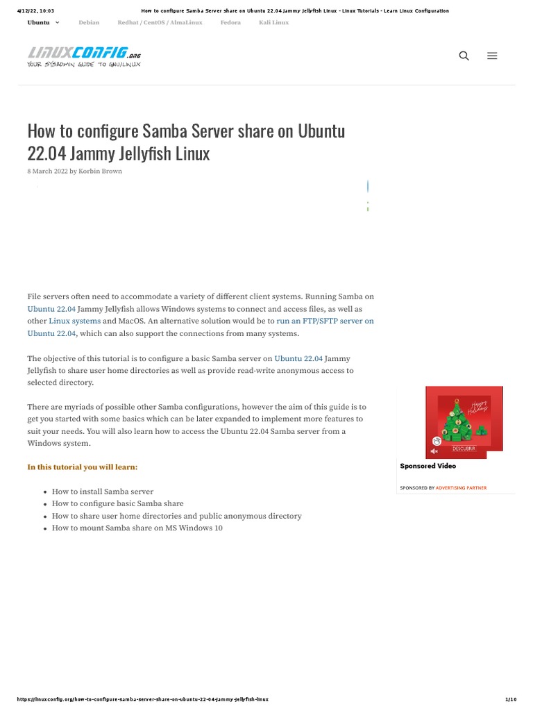 Configurar Samba | PDF | Sudo | Linux