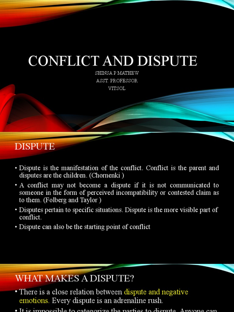 2conflict and Dispute | PDF | Perception | Reality
