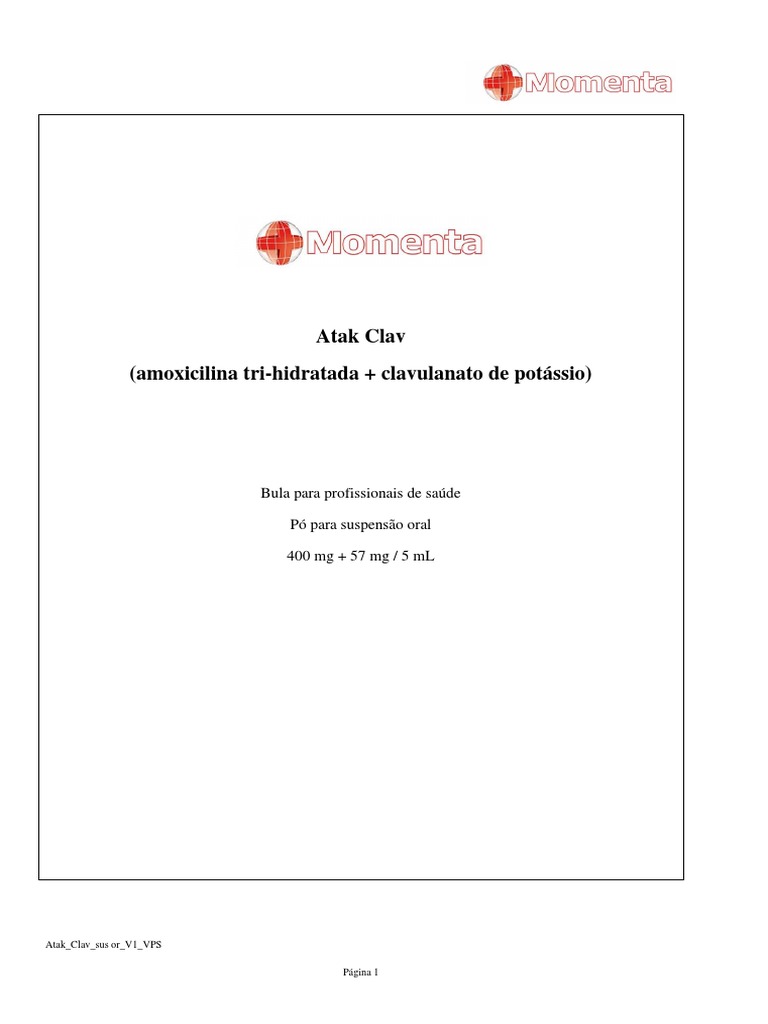Atak-Clav Sus Bula Profissional-De-Saude | PDF | Penicilina | Gravidez
