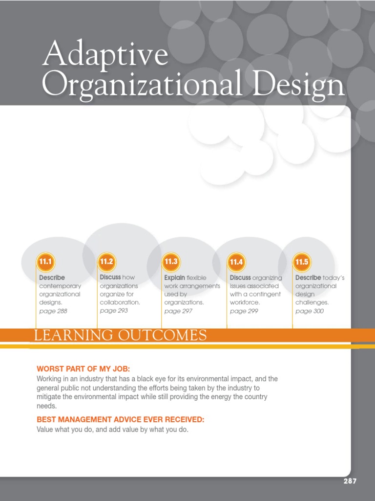 Chapter 11 Adaptive Organizational Design | PDF | Organizational ...