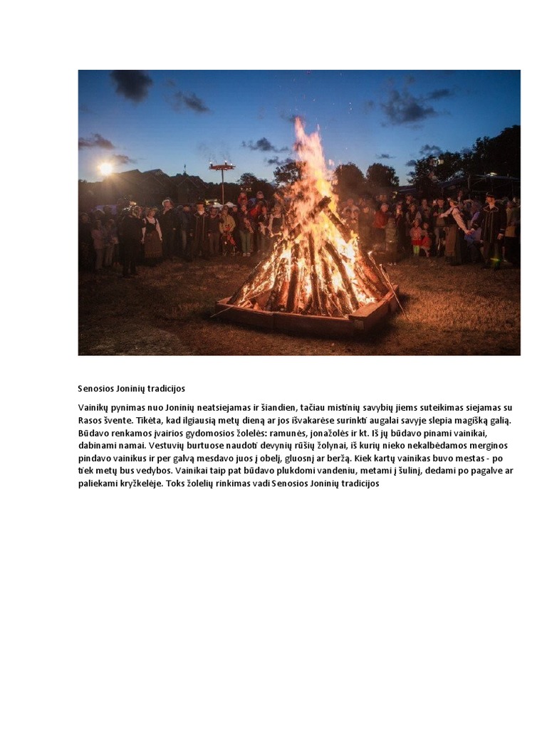 Senosios Joninių tradicijos | PDF