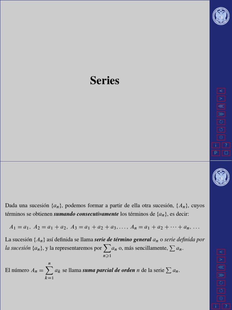 Series Matemáticas I (Universidad de Granada) | PDF | Series ...