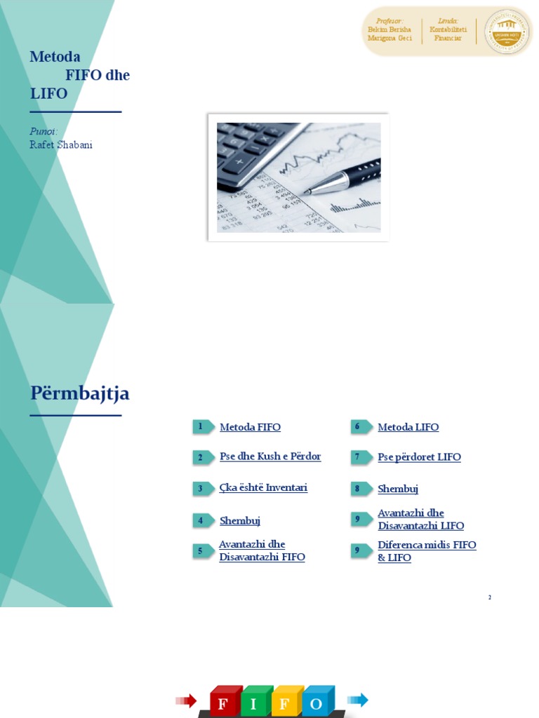P.S - Metoda FIFO Dhe LIFO | PDF