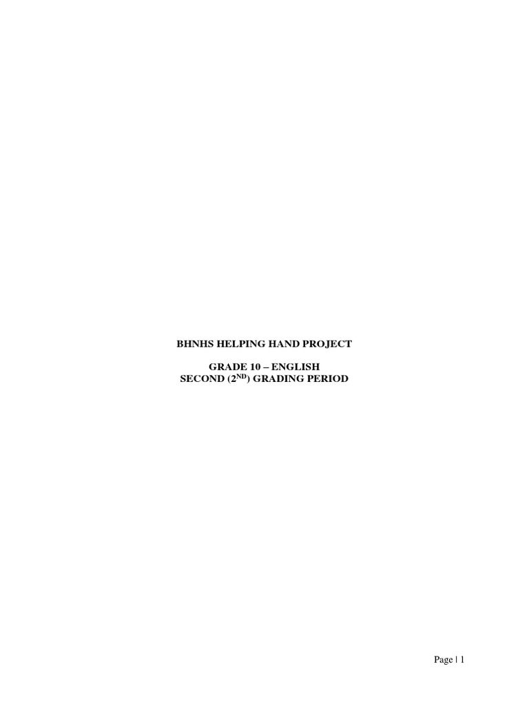 English 10 - Second (2nd) Grading Period | PDF | Persuasion | Public ...