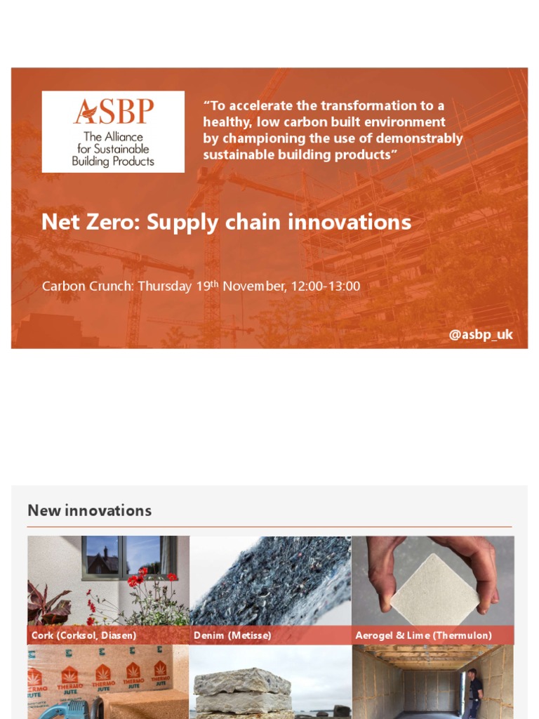 Net Zero - Supply Chain Innovations (Asbp) | PDF