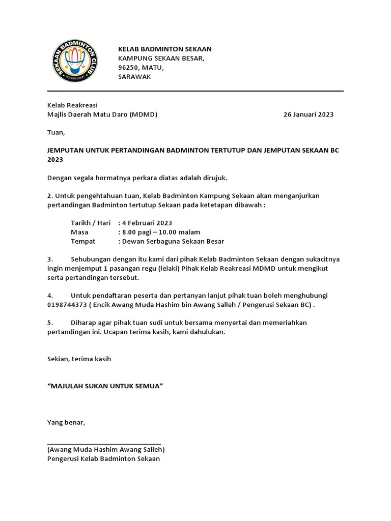 Surat Jemputan | PDF