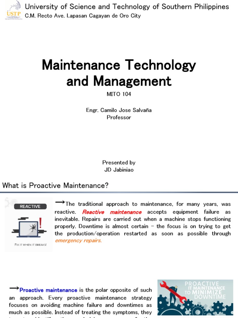 Maintenance Technology and Management | PDF | Systems Engineering | Computing